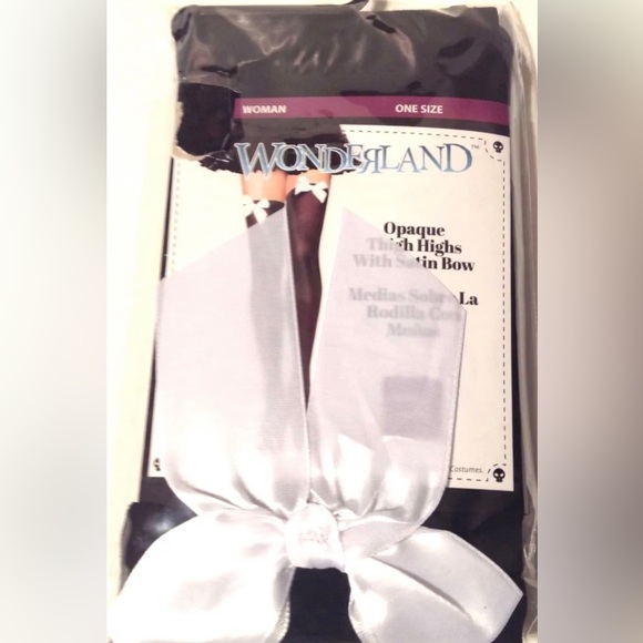 WONDERLAND | Accessories | Goth Adult Sexy Thigh High Stockings Black ...